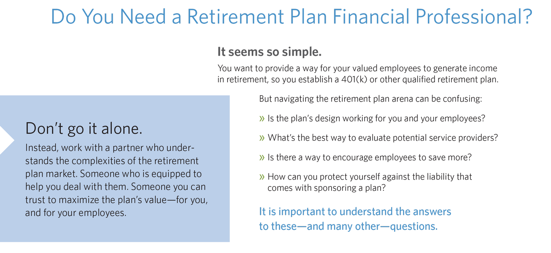 Retirement Plans : George D. Eggers III, M.Ed., AIF®,CRPC® CPFA®